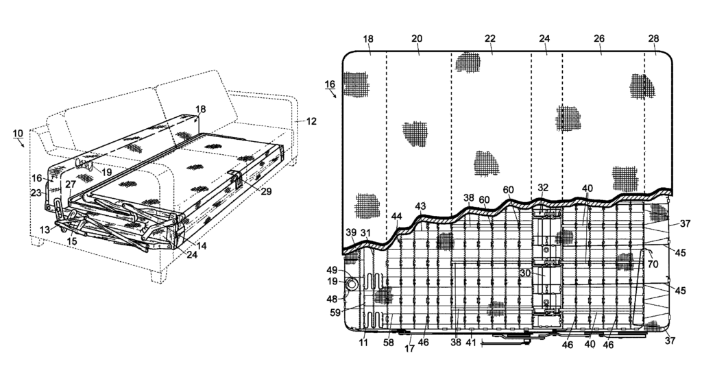 TODAY’S PATENT- FOLDABLE SOFA MATTRESS AND METHOD - Patent Blog