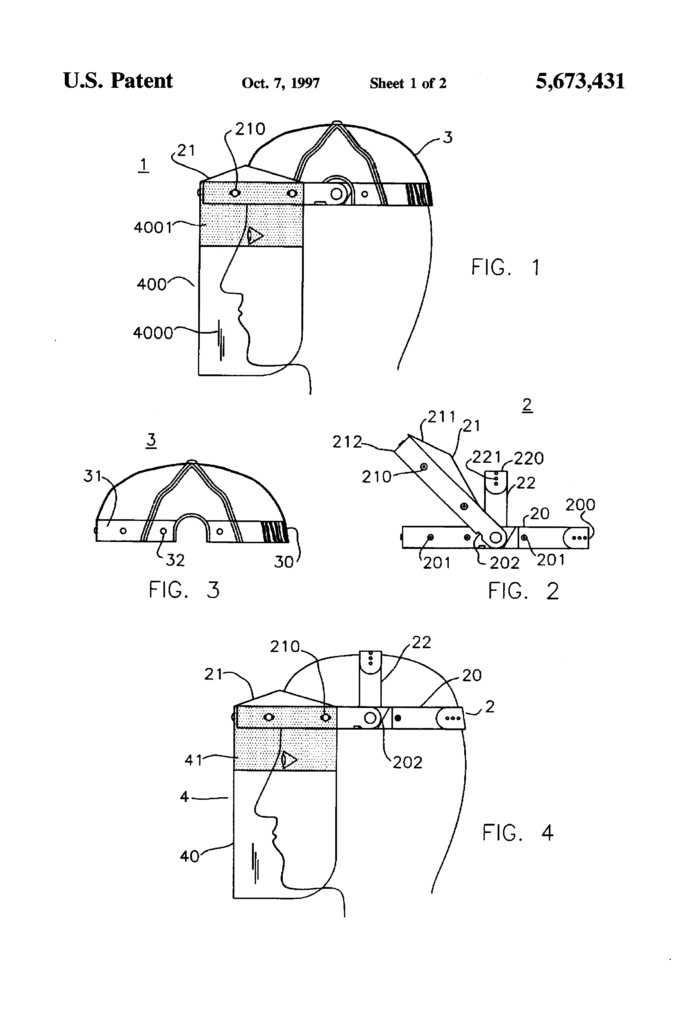 TODAY’S PATENT – FACE MASK SAFETY SHIELD - Patent Blog