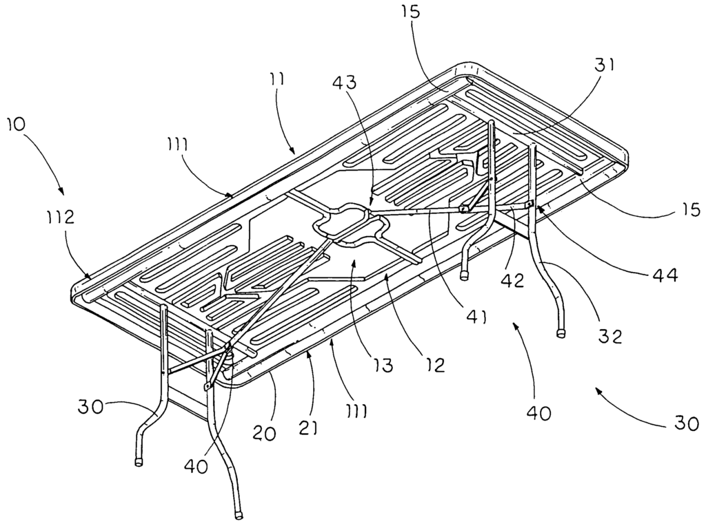 TODAY'S PATENT- STACKABLE TABLETOP FOR FORDABLE TABLE - Patent Blog