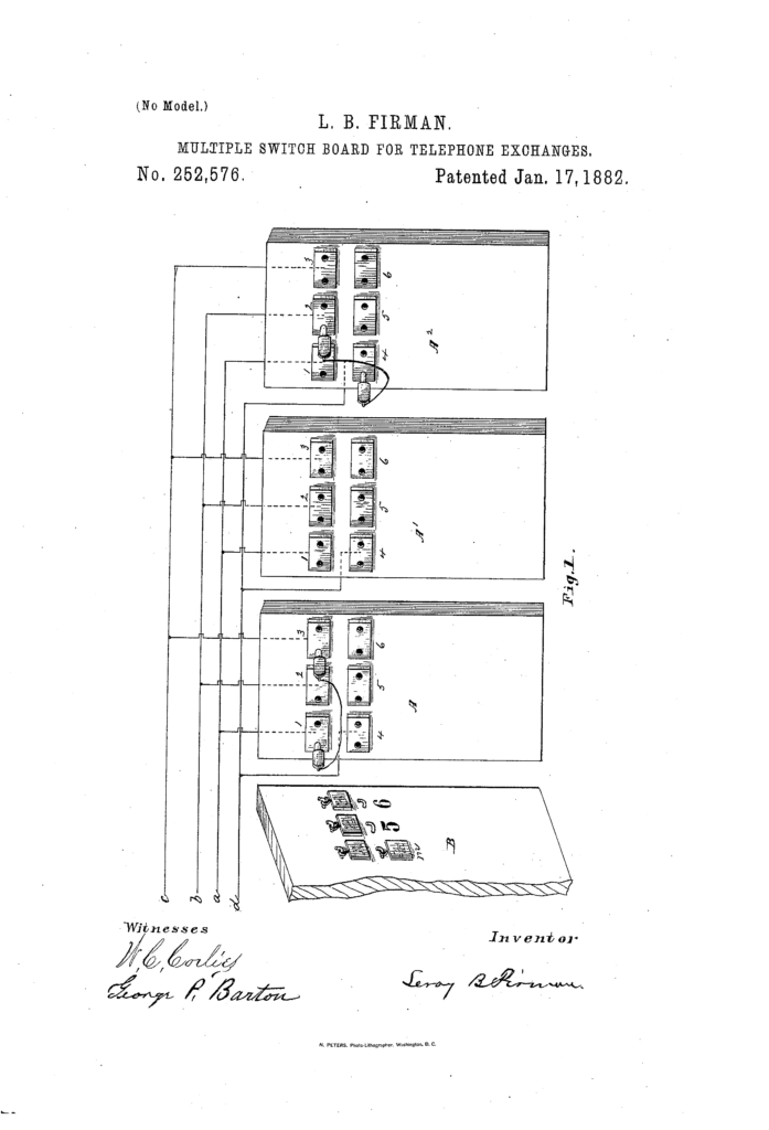 TODAY'S PATENT - MULTIPLE SWITCH-BOARD FOR TELEPHONE-EXCHANGES - Patent ...